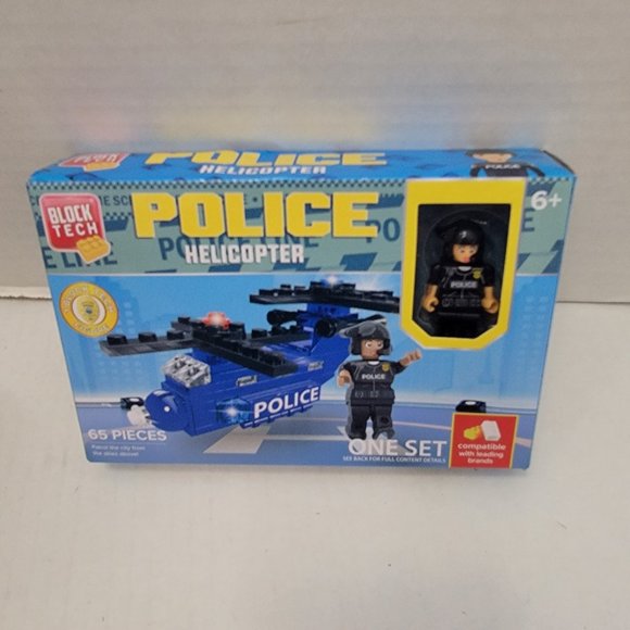 RMS | Toys | New Block Tech Police Hero Figure Carol Helicopter ...